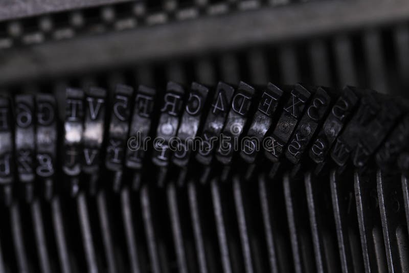 Details Of Old Typing Machine Stock Image - Image of write, concept ...