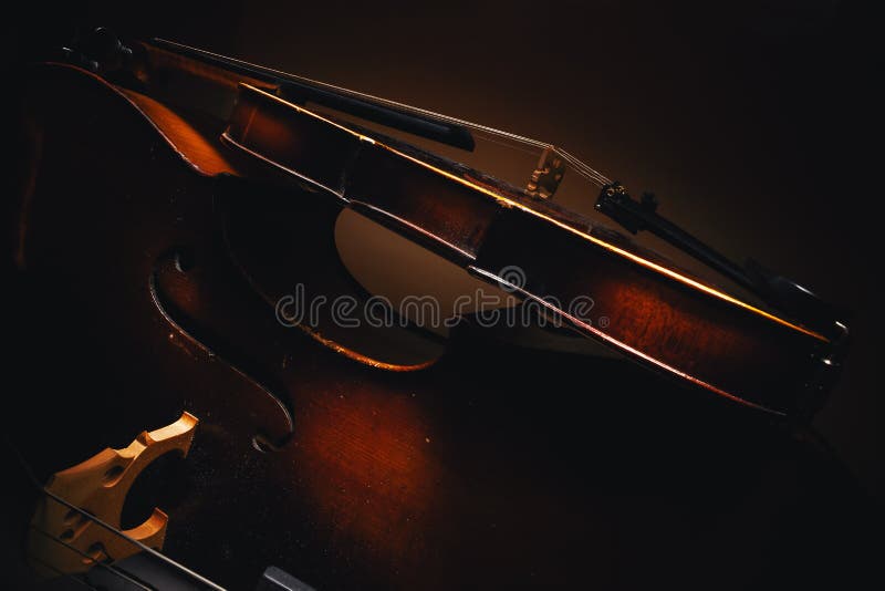 Old Violin and Cello stock image. Image of object, orchestral - 138108577