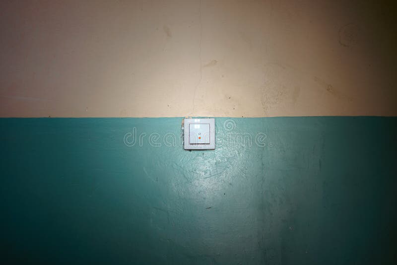 An Old Wall in a Building with a Light Switch Stock Photo - Image of ...