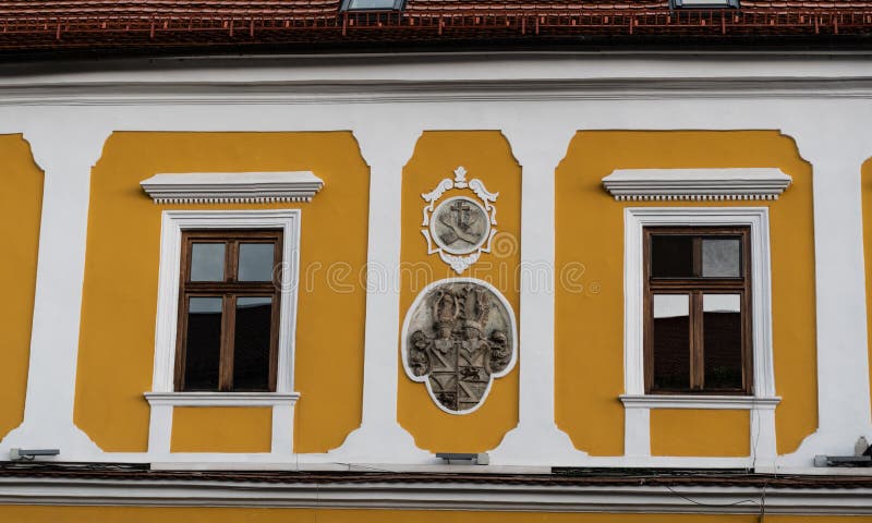 Details of an Old Yellow Building Stock Image - Image of landscape ...
