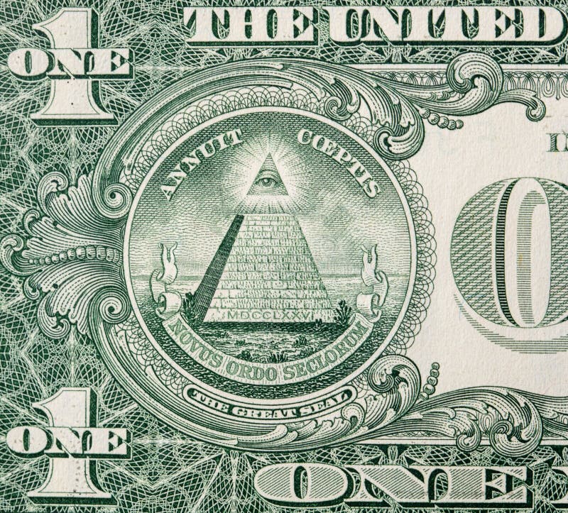 Details of a One Dollar Bill. Background Stock Image - Image of united ...