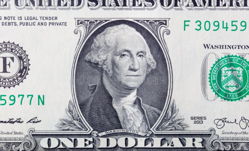 Details of a One Dollar Bill. Background Stock Photo - Image of symbol ...