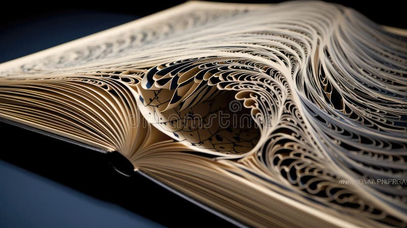 Details open book graphic stock illustration. Illustration of close ...