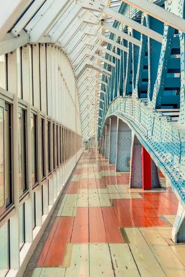 Details of the Pedestrian Bridge Inside the City Stock Image - Image of ...