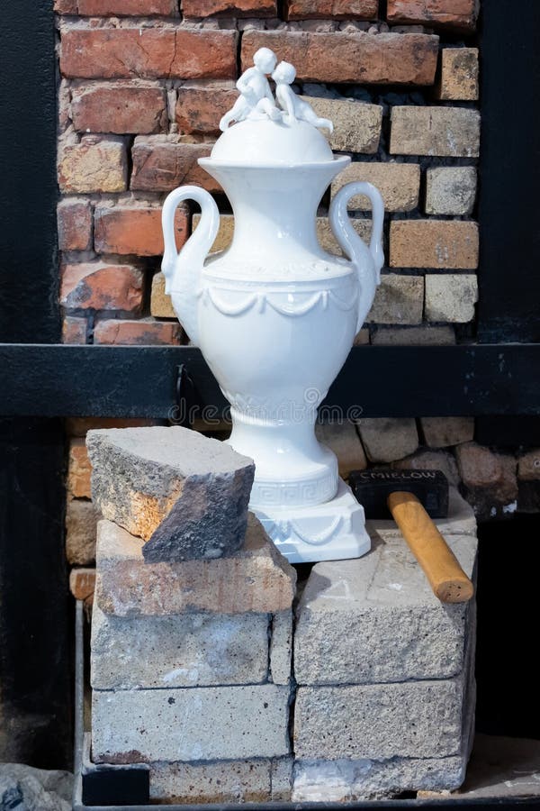Details from a Porcelain Making Workshop Showing the Process of Making ...
