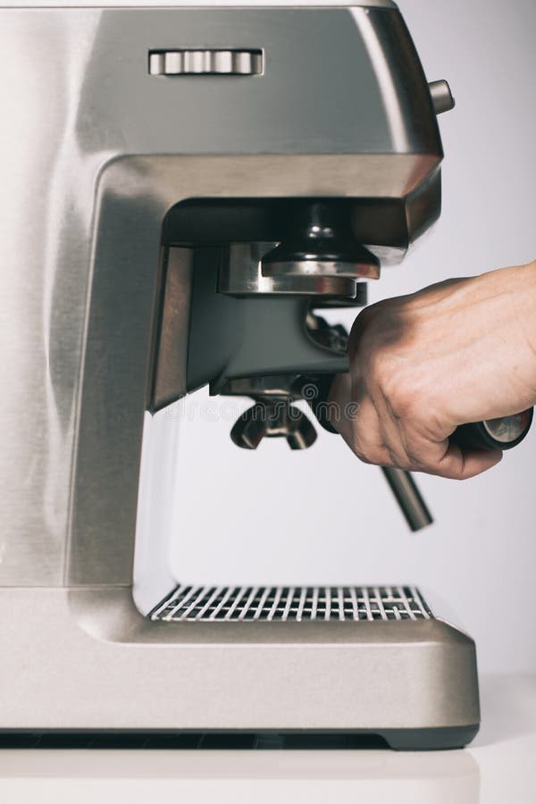 Extracting Coffee and Making Several Hot Drinks in Studio Stock Photo ...
