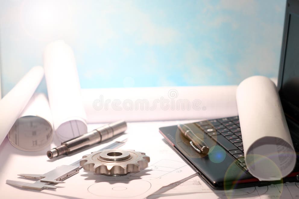 Details after Processing Lies on the Technical Drawing, Ready To Work ...