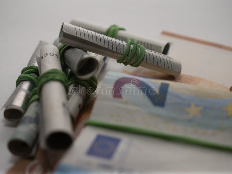 Details Recordings of Euro Banknotes of the Different Size and Shape ...