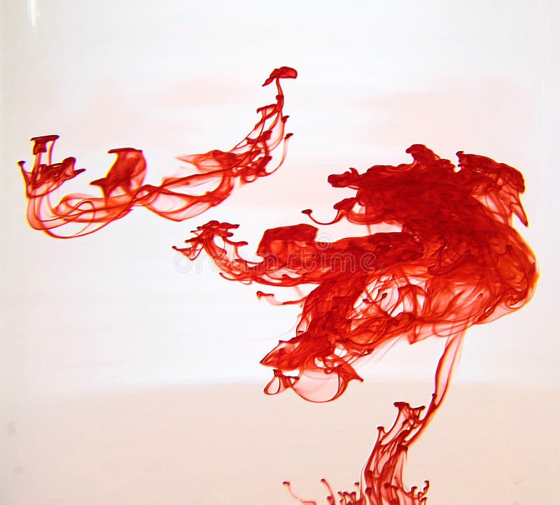 Red ink in water. stock image. Image of explosion, paint - 171015543