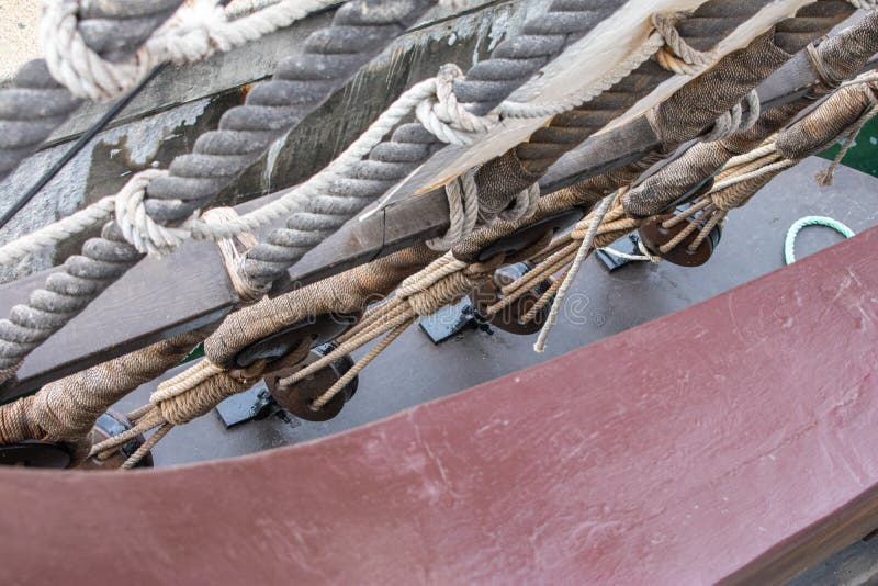 Details of the Rigging of a Ship Stock Photo - Image of travel ...