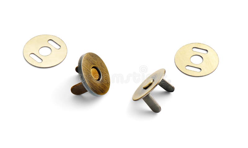 Details of a Round Magnetic Snap with Washers Stock Image - Image of ...