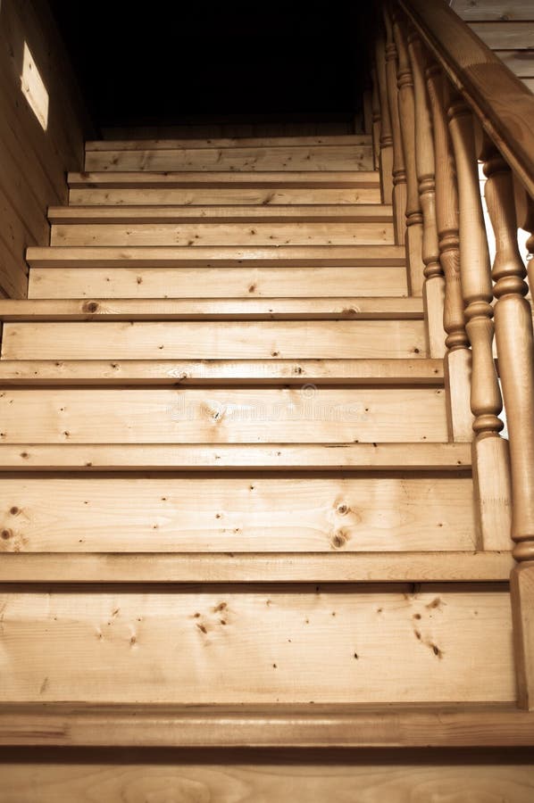 Details of Rustic Wooden Staircase Stock Image - Image of floor, home ...