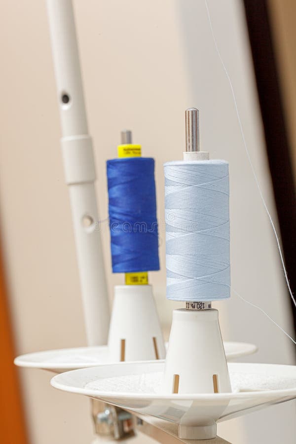 Details of a Sewing Machine, Spool of Thread Stock Image - Image of ...
