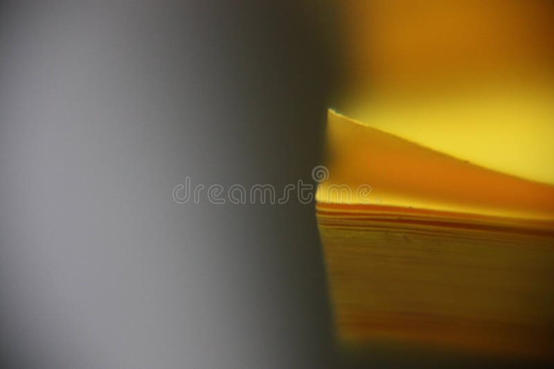 Details Shot of the Yellow Pages of the Post-it. Stock Image - Image of ...