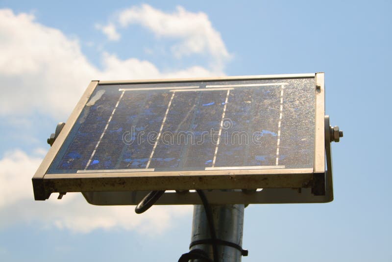 Details of a Small Solar Panel Stock Image - Image of sunlight, warming ...