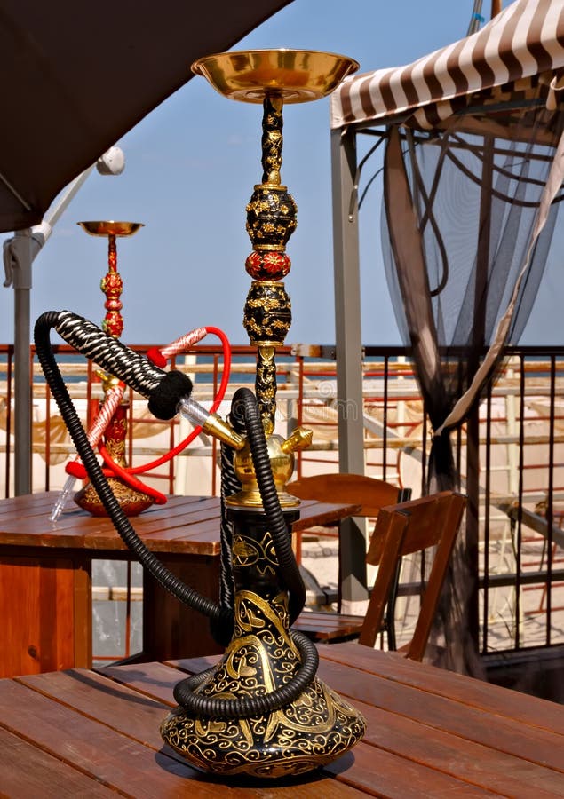 Hookah cafe on the beach stock image. Image of cruise - 145982015
