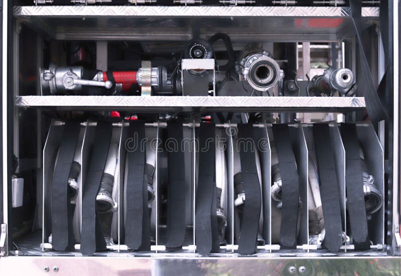 Details and Structure of the Fire Truck Stock Photo - Image of close ...