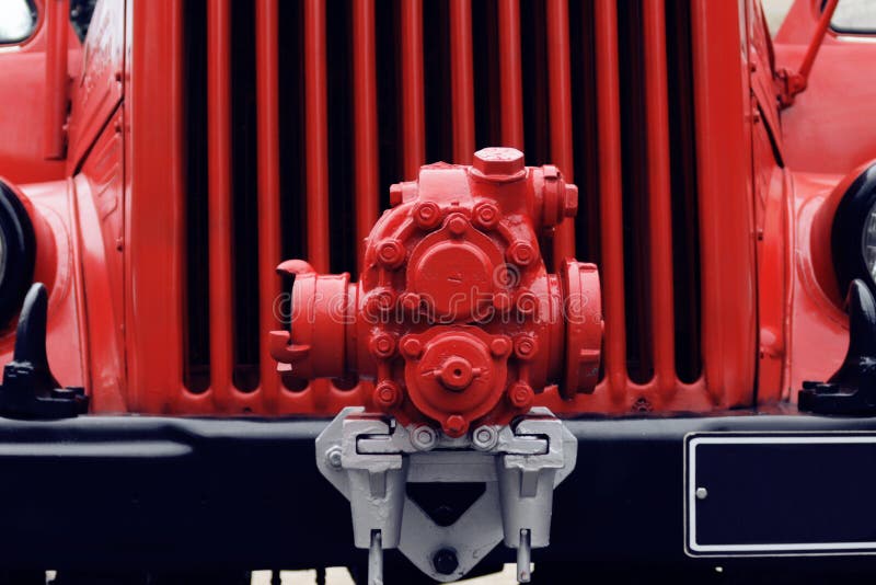 Details and Structure of the Fire Truck Stock Image - Image of engine ...