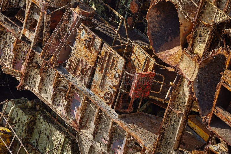 Cargo ship wreck stock image. Image of broken, remains - 204809339