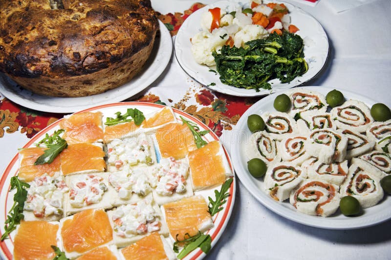 Details of a Table with Some Dishes Stock Photo - Image of party ...