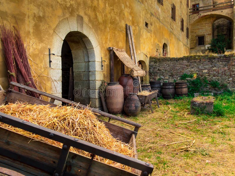 Tools and Objects Belonging To a Medieval Era Stock Photo - Image of ...