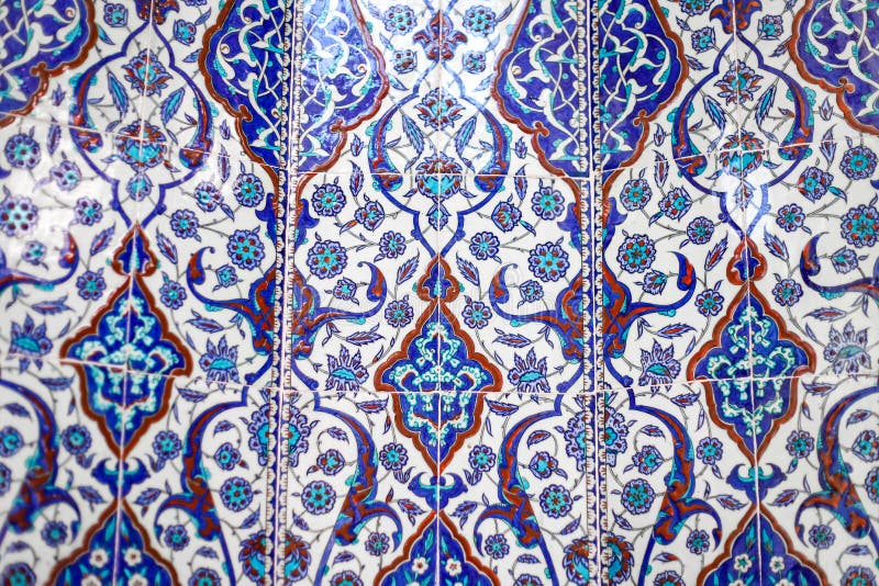 Turkish Blue Tile stock photo. Image of abstract, design - 206189568