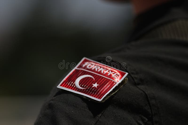 Details with the Turkish Flag on the Uniform of a Turkish Soldier Stock ...
