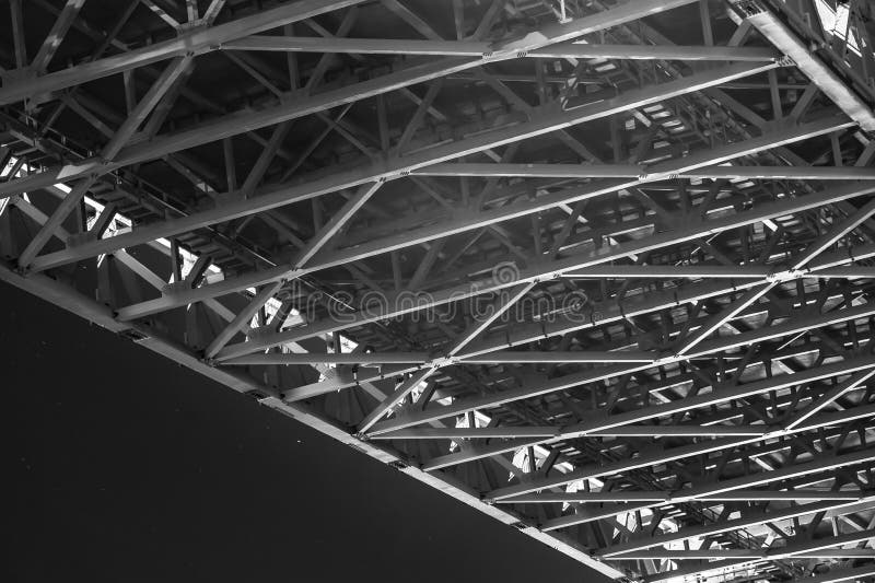 Details of the Underside of a Suspension Bridge.. Stock Photo - Image ...