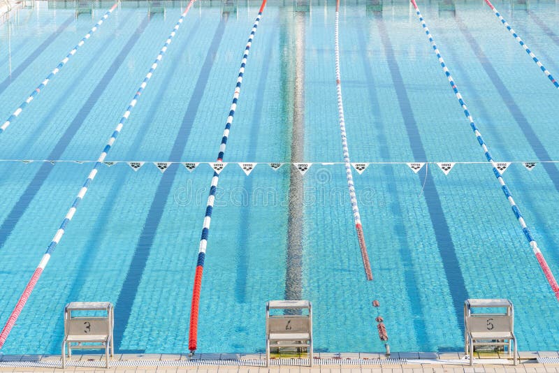 Details View of and Outdoor Swimming Pool with Sunlight Stock Photo ...
