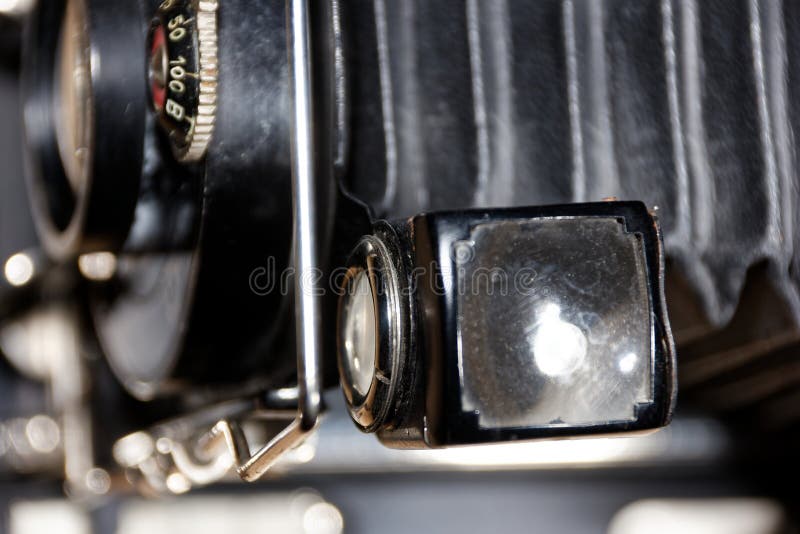 Details of a Vintage Bellows Camera Stock Image - Image of negative ...