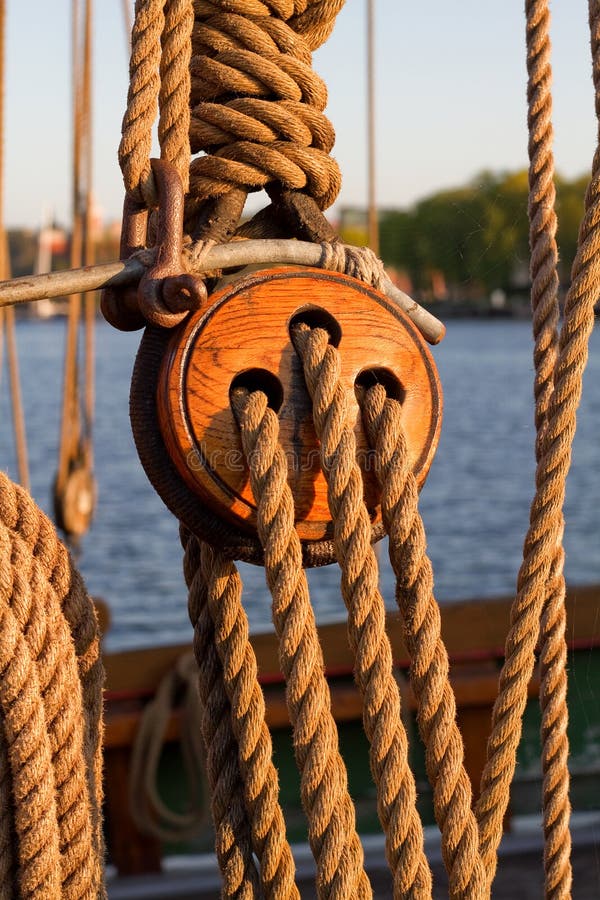 Details from a Vintage Vessel. Stock Photo - Image of maritime, knots ...