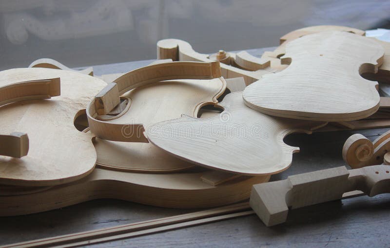 Details of a Violin Under Construction Stock Image - Image of notes ...
