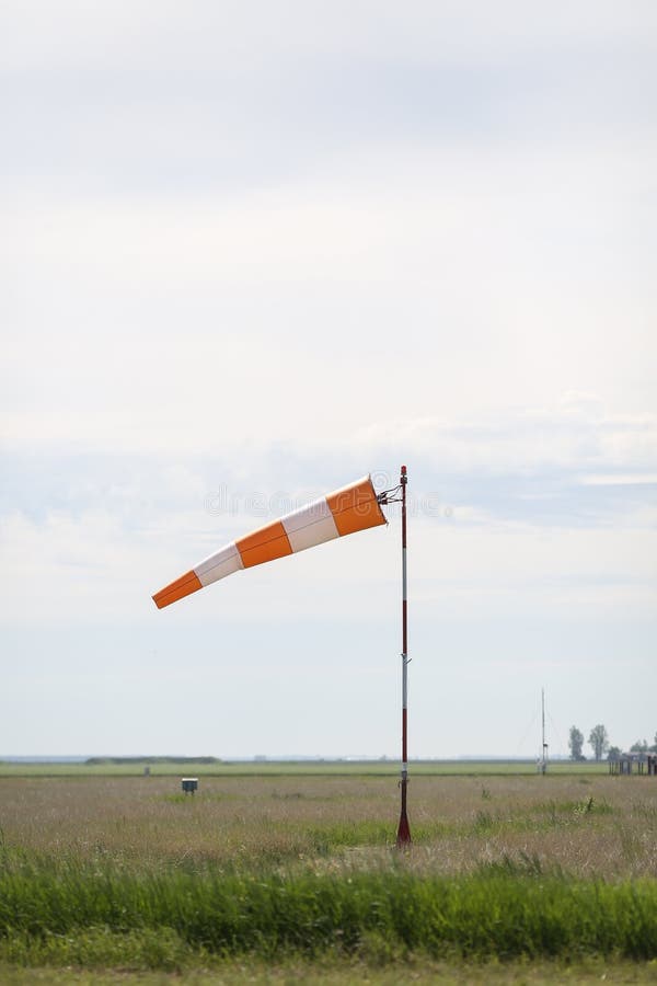 Details with a Wind Direction Indicator on an Airport Stock Photo ...