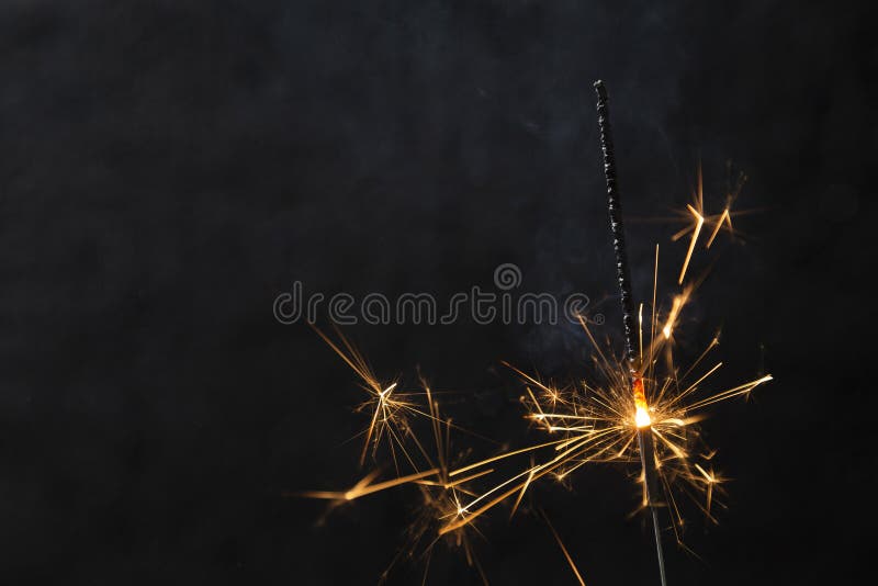 Nice Burning Sparkler with Some Light Effects Stock Photo - Image of ...