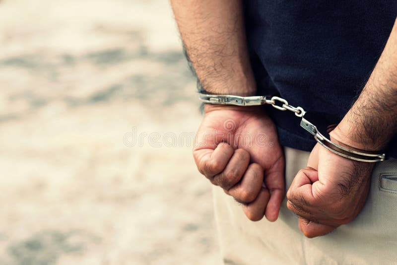 The detainee was in prison stock image. Image of escape - 211797117