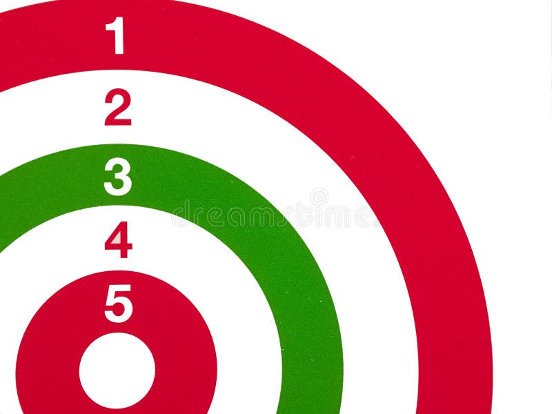 Detalhe Branco E Verde Vermelho Do Alvo Do Tiro Foto de Stock - Imagem ...