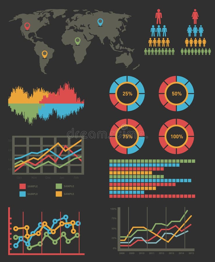 Detalhe Infographic. Gráficos Do Mapa Do Mundo Ilustração do Vetor ...