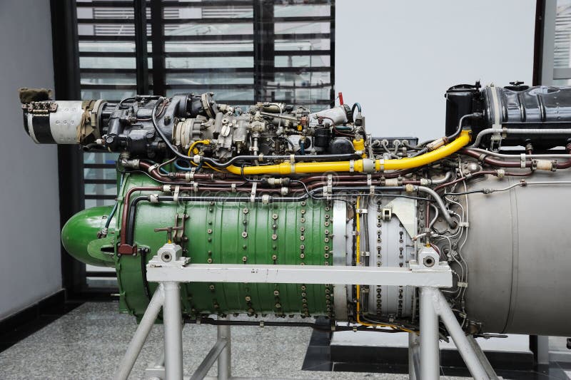 Turbojet Engine Under the Wing of a Passenger Aircraft, Russia ...