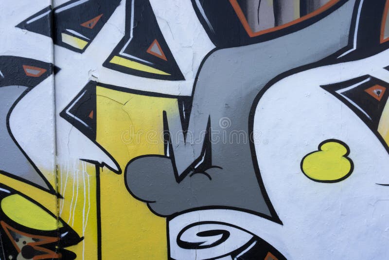 Detalle De Una Pintada Moderna Foto de archivo editorial - Imagen de ...