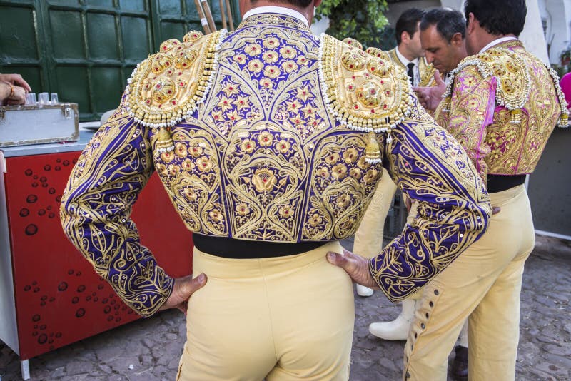 Detalle Del Traje De Luces O Del Vestido Del Torero Foto de archivo ...