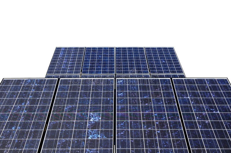Detalle Del Panel Solar Aislado En Blanco Foto de archivo - Imagen de ...