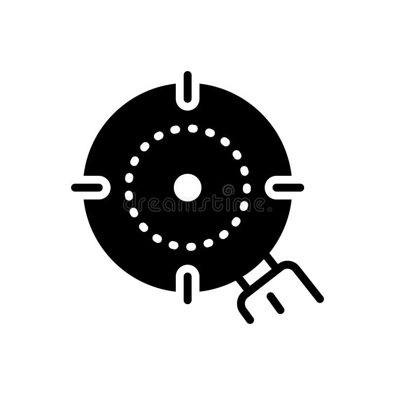 Black Solid Icon for Detect, Explore and Find Stock Illustration ...