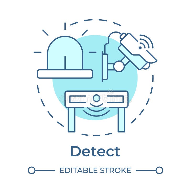Detect Soft Blue Concept Icon Stock Illustration - Illustration of ...
