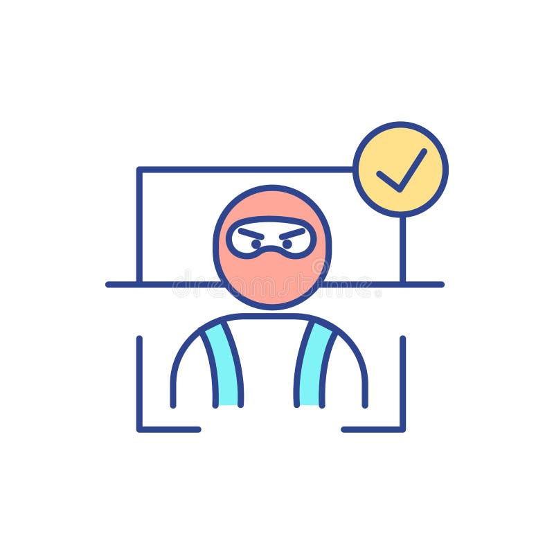 Detecting Terrorism Threat RGB Color Icon Stock Vector - Illustration ...