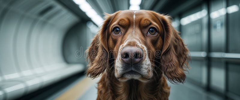 Detection Dog - Springer Spaniel Working in Subway with Alert ...