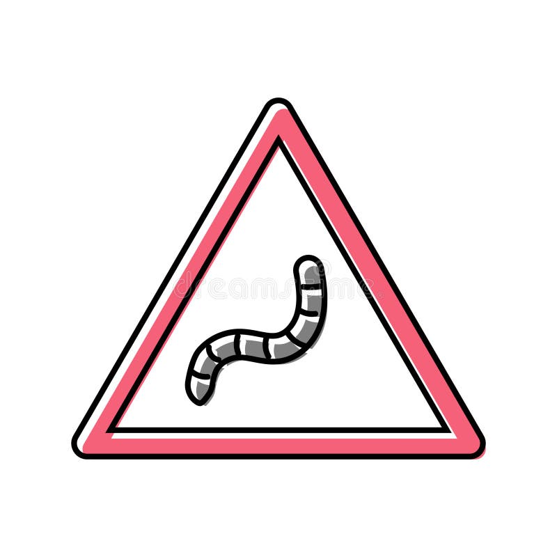 Detection Test Worm Parasite Color Icon Vector Illustration Stock ...