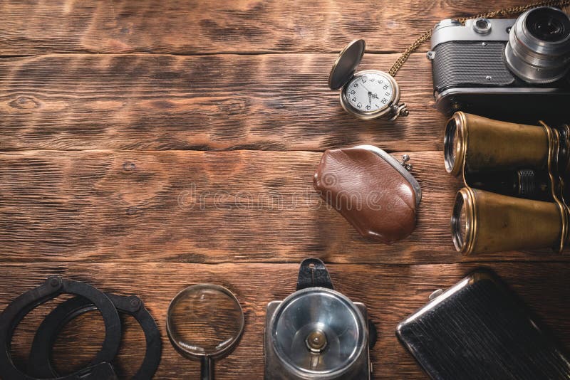 Detective desk stock photo. Image of secret, pocket - 202206616