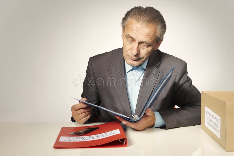 Detective Agent Studying Case and Documentation and Evidences Stock ...