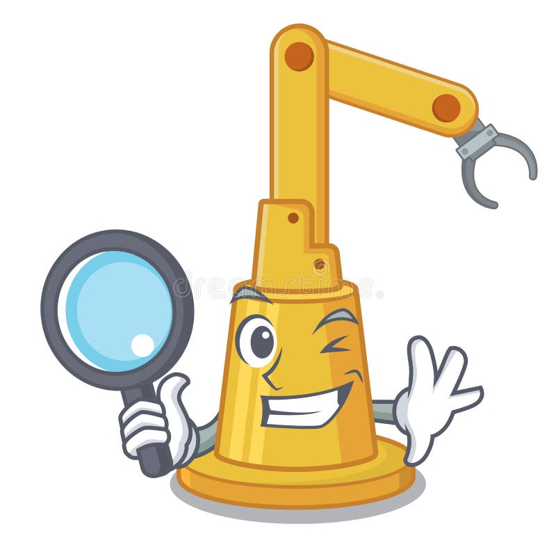 Detective Assembly Automation Machine the Cartoon Shape Stock Vector ...