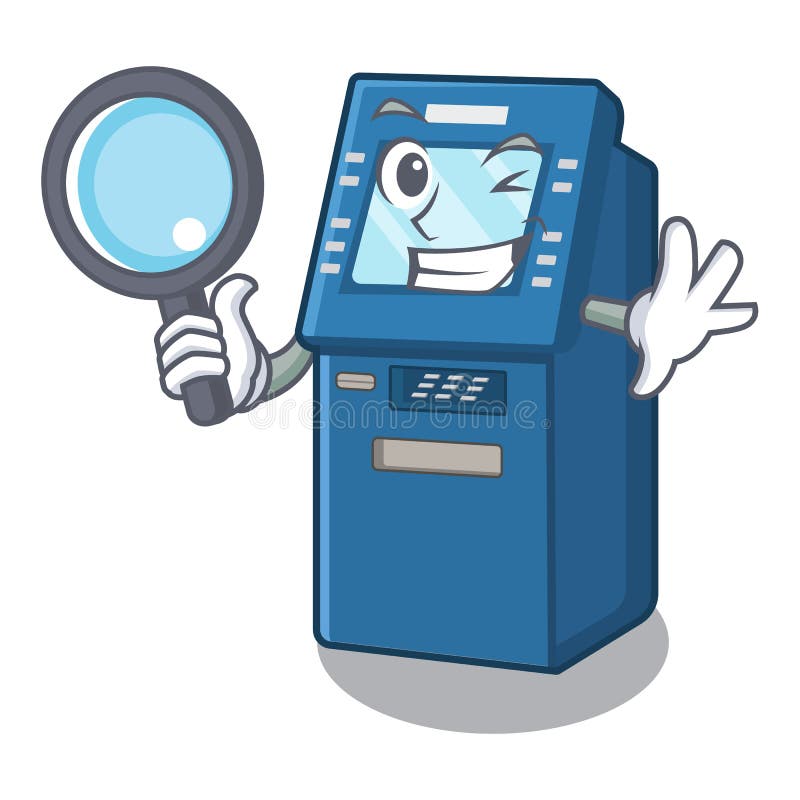 Detective ATM Machine in the Cartoon Shape Stock Vector - Illustration ...